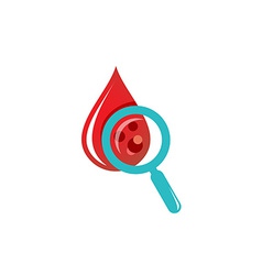 Blood drop test logo Royalty Free Vector Image