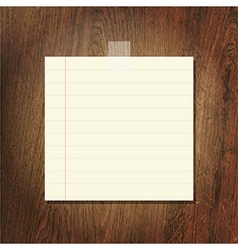 Blank paper A4 sheet on wooden background Vector Image