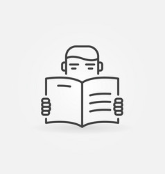 Man reading book icon Royalty Free Vector Image