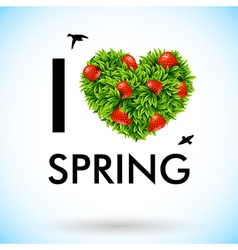 I love spring Royalty Free Vector Image - VectorStock