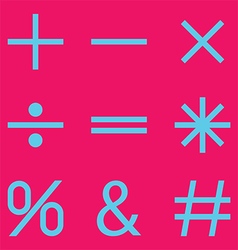 Basic Mathematical symbols Royalty Free Vector Image