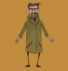 Cartoon character with a predatory smile male Vector Image