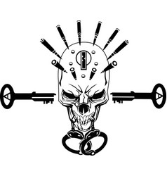 Corrections skull Royalty Free Vector Image - VectorStock