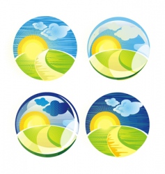 Sunrise sphere Royalty Free Vector Image - VectorStock
