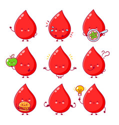 Cute blood drop with question Royalty Free Vector Image