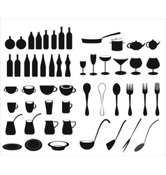 Set tableware Royalty Free Vector Image - VectorStock