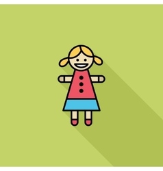 Doll girl Royalty Free Vector Image - VectorStock