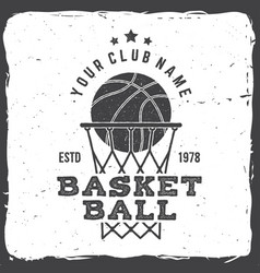 Basketball college club badge concept for Vector Image