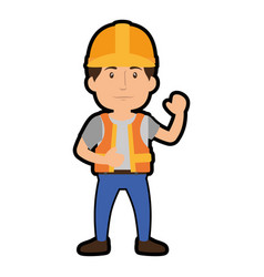 Construction worker holding stop sign Royalty Free Vector