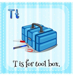 Flashcard of T is for twelve Royalty Free Vector Image