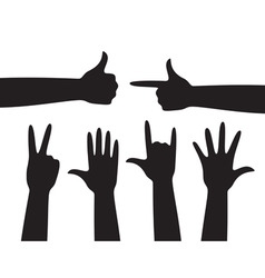 Hand and child symbol Royalty Free Vector Image