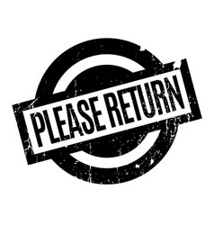 Please return rubber stamp Royalty Free Vector Image