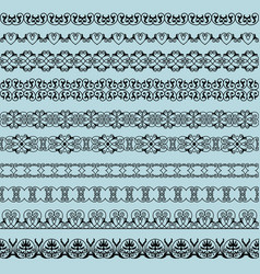 Seamless rope pattern set Royalty Free Vector Image