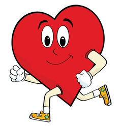 Running heart Royalty Free Vector Image - VectorStock
