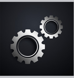 Yellow background with gears symbols Royalty Free Vector