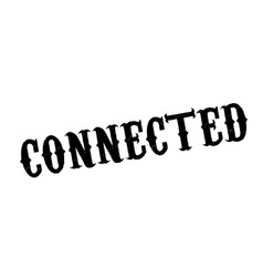 Connected rubber stamp Royalty Free Vector Image