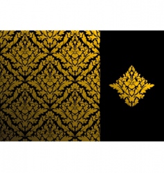 Floral seamless pattern with gold flowers Vector Image