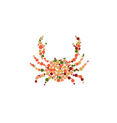 Crab top view Royalty Free Vector Image - VectorStock