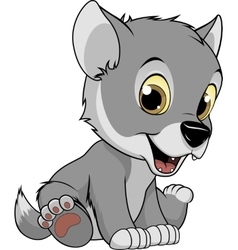 Funny bawolf Royalty Free Vector Image - VectorStock