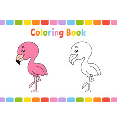 Alphabet coloring book page with outline clip art Vector Image