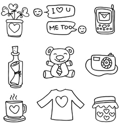 Object love doodles Royalty Free Vector Image - VectorStock