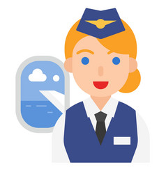 Profession and job related icon set 1 female Vector Image