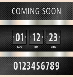 Coming soon flip countdown clock counter timer Vector Image
