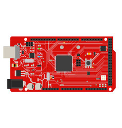 Diy electronic mini board with a micro-controller Vector Image