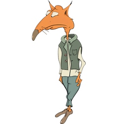 Cute cartoon flying fox Royalty Free Vector Image