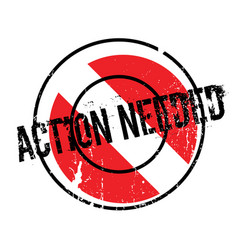 Action needed rubber stamp Royalty Free Vector Image