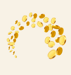 Flying gold coins Royalty Free Vector Image - VectorStock