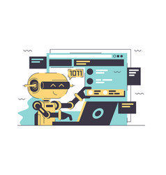 Flat robot Royalty Free Vector Image - VectorStock