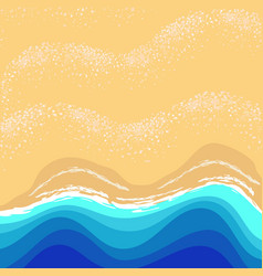 Background with sea sand and waves Royalty Free Vector Image