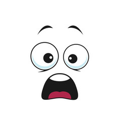 Happy face fascinated cartoon emoji icon Vector Image