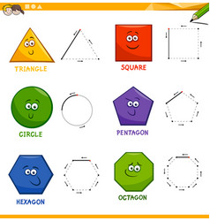 Educational basic geometric shapes Royalty Free Vector Image