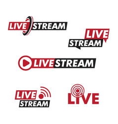 Live stream logo design Royalty Free Vector Image
