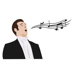 Man singing opera Royalty Free Vector Image - VectorStock