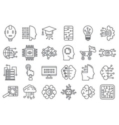 Artificial intelligence landing ai smart digital Vector Image