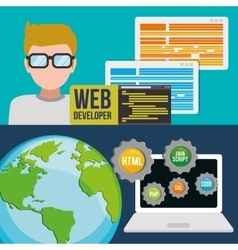 Web developer design Royalty Free Vector Image