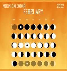 2022 moon calendar astrological calendar design Vector Image