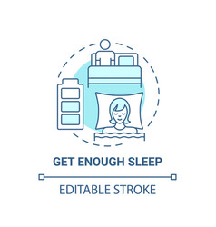 Get enough sleep concept icon Royalty Free Vector Image