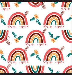 Rainbow striped seamless pattern lgbt flag Vector Image