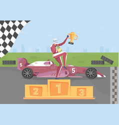 Racing victory background Royalty Free Vector Image