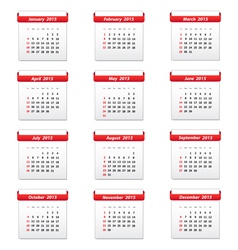 Mini cute calendar 2015 seasons Royalty Free Vector Image