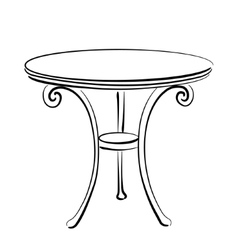 Sketched table table sketch Royalty Free Vector Image