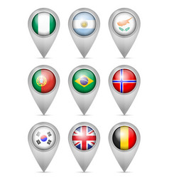 Usa state flag badges Royalty Free Vector Image