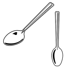 Spoon outline Royalty Free Vector Image - VectorStock