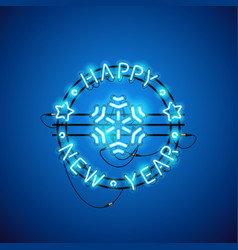 Blue neon like sign Royalty Free Vector Image - VectorStock