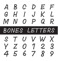 Witch font and numbers Royalty Free Vector Image