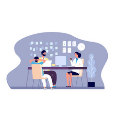 Business team using laptops business people Vector Image